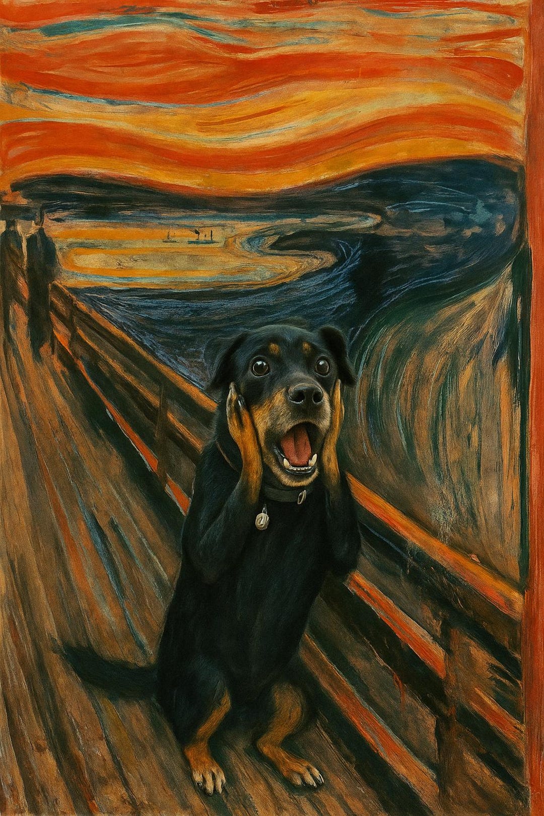 Custom 'the Scream' Pet Portrait - Printable Digital Download - Etsy UK