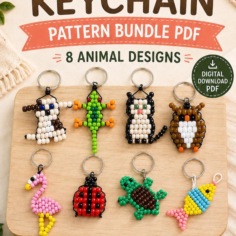 Pony Bead Fish Keychain - Etsy