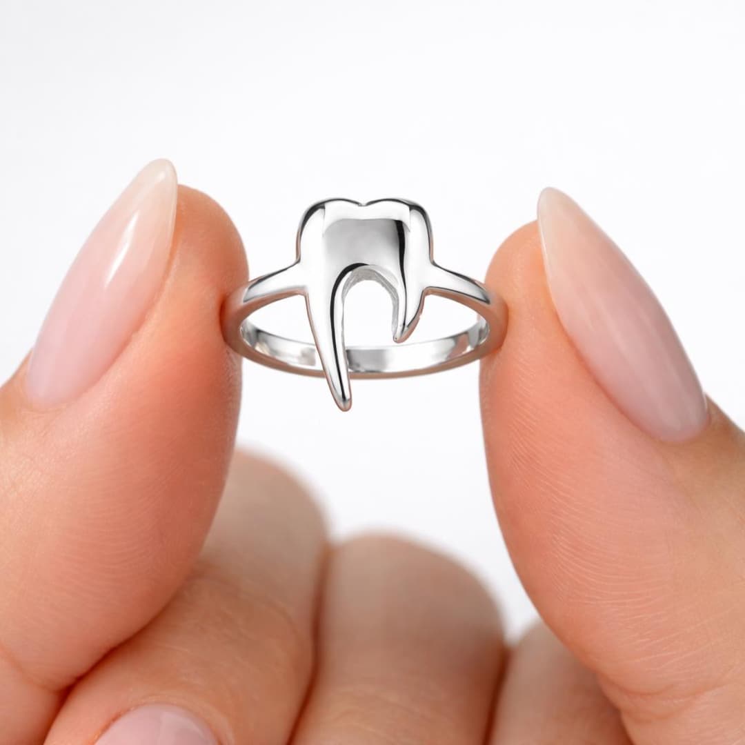Anatomical Tooth Statement Ring - Sterling Silver Quirky Jewelry ...