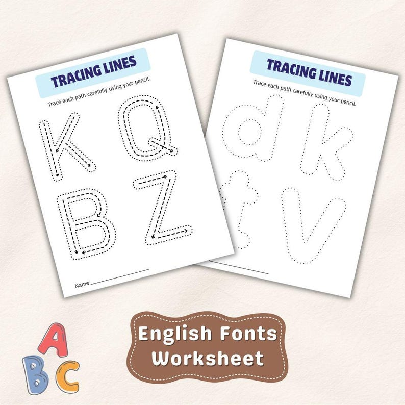 Preschool Line Tracing Worksheets Printable PDF, Toddler Fine Motor ...