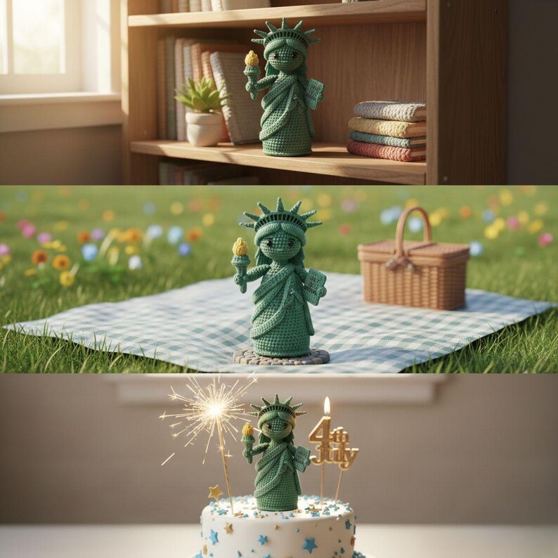 Lady Liberty Amigurumi Crochet, Statue of Liberty Amigurumi, Handmade ...