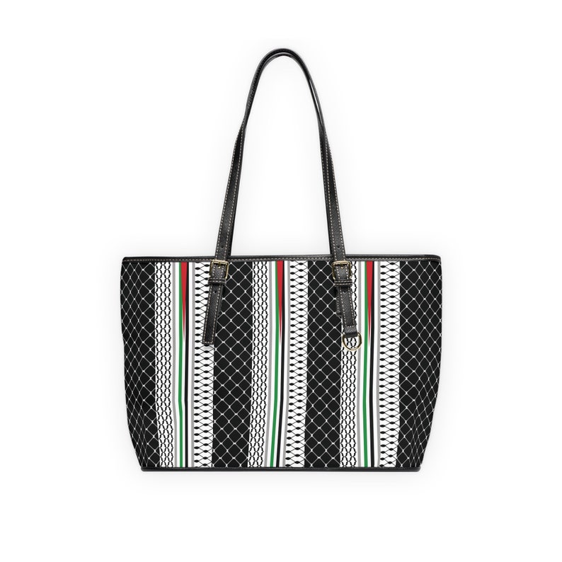 PU Leather Shoulder Bag, Palestine Bag, Palestine Gift, Tote Black ...
