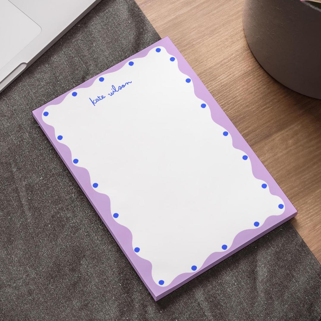 Colorful Border Notepad, Personalized Stationery, Custom Stationery ...