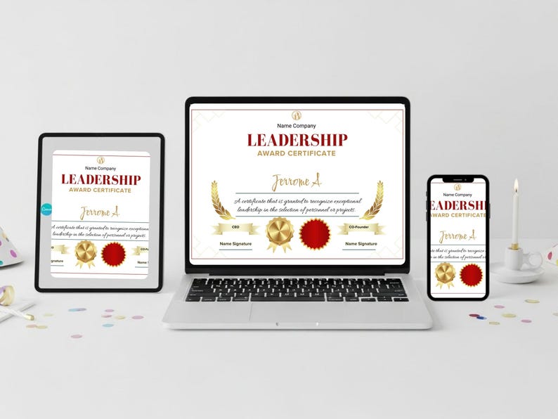 Editable Certificate Template | Canva Template Digital Download ...