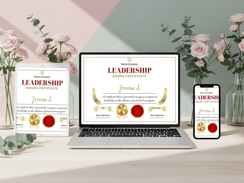 Editable Certificate Template | Canva Template Digital Download ...