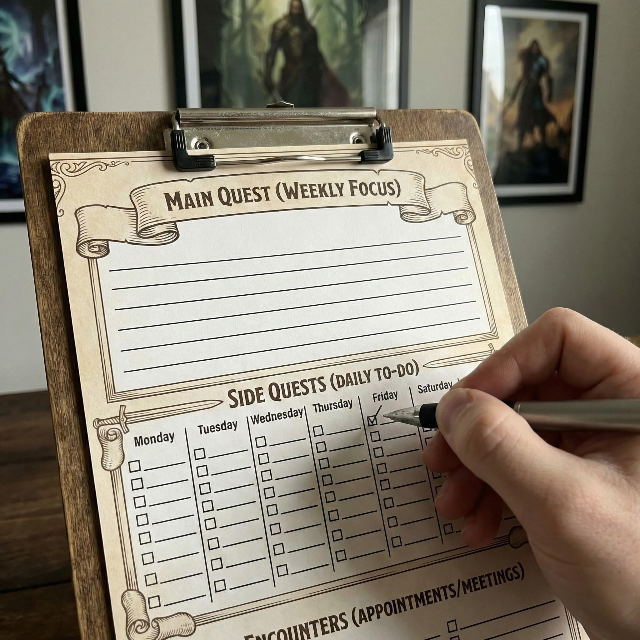 RPG Life Planner | D&D Character Sheet Habit Tracker | Gamified ADHD ...