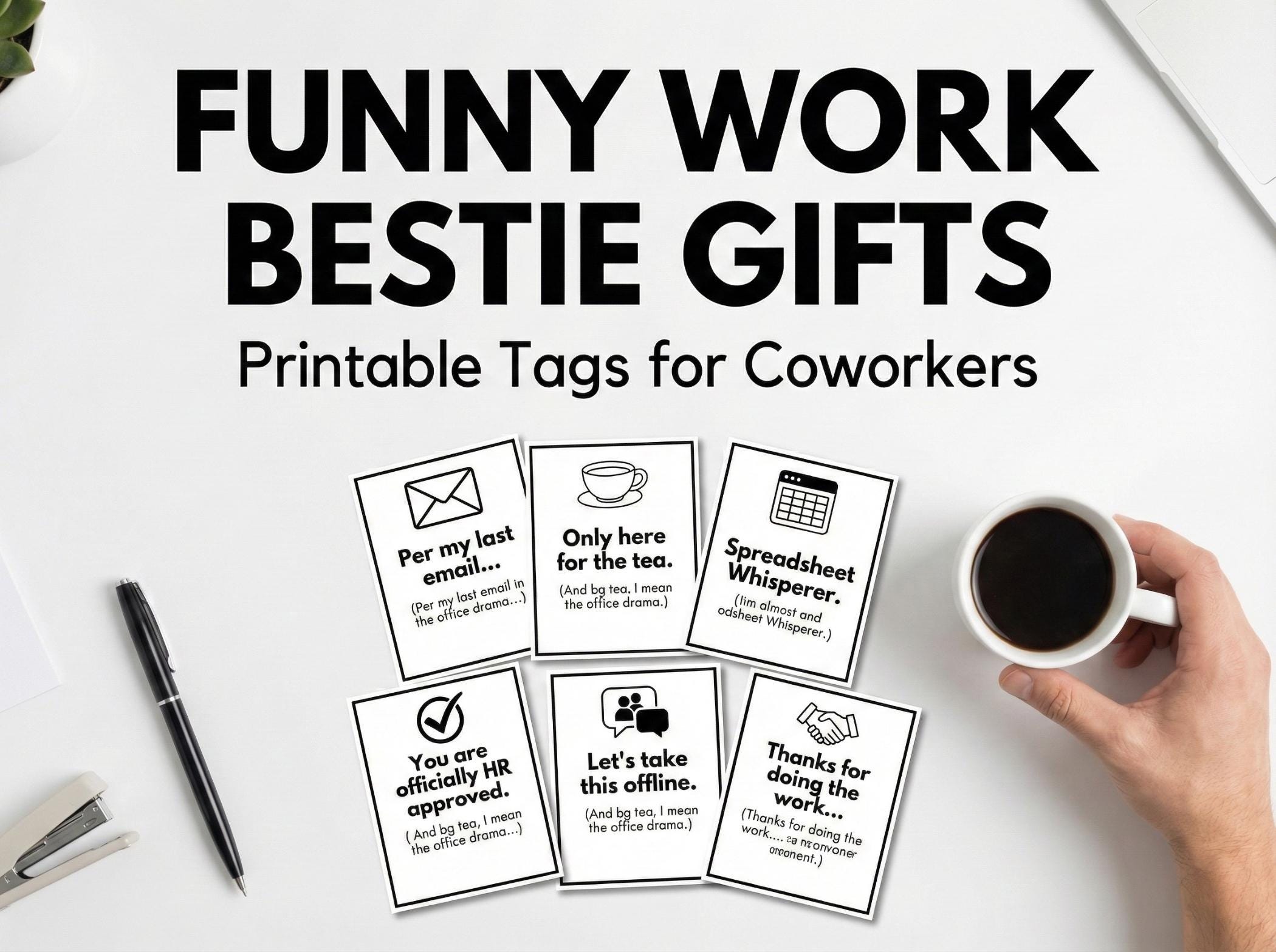 Funny Coworker Valentine Cards Printable | Work Bestie Gift Tags ...