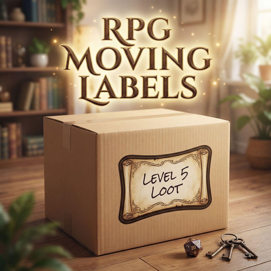 Fantasy Inventory Labels for Moving Boxes & Jars | RPG Sticker Sheet ...