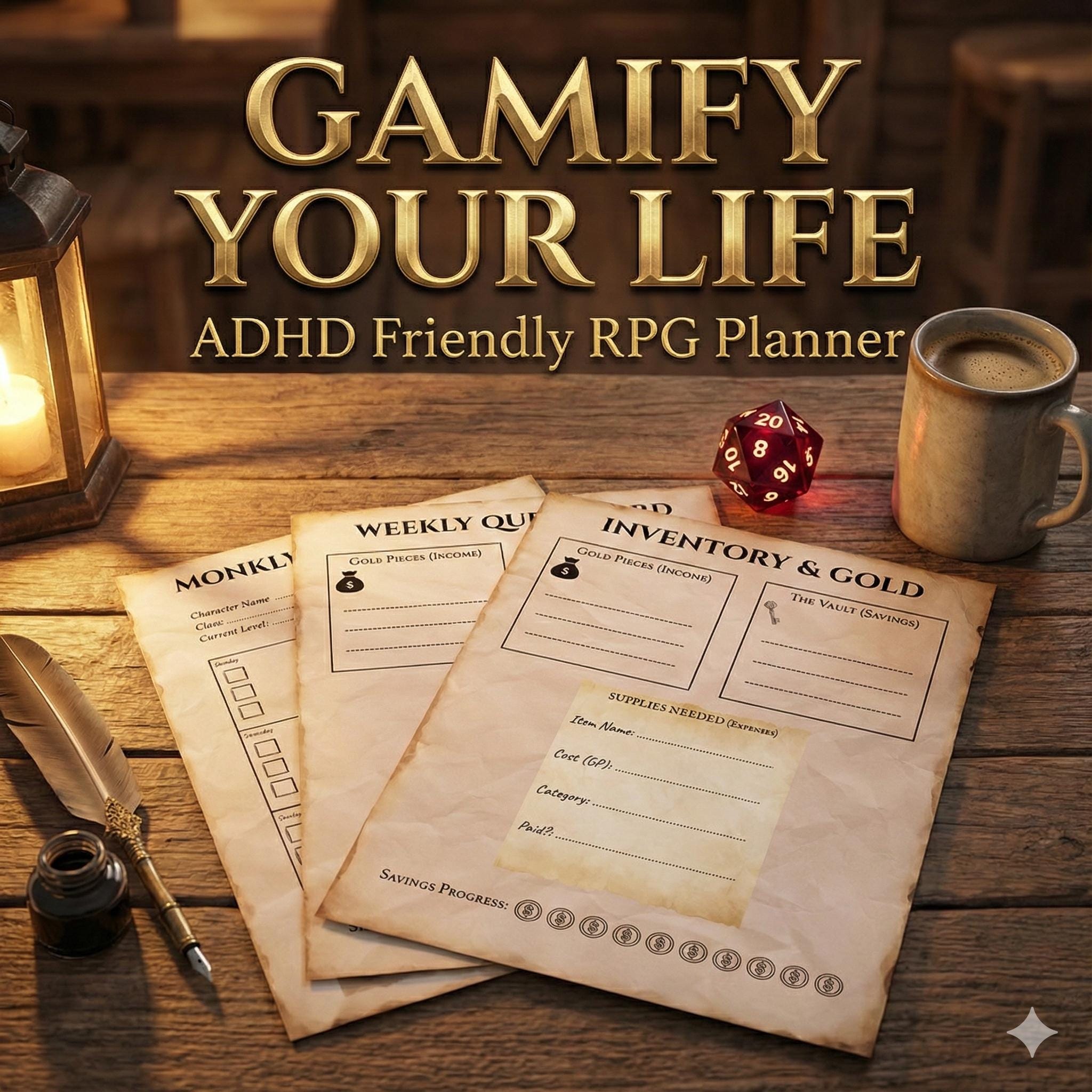 Ultimate ADHD Gamification Bundle - RPG Life Planner, Cleaning Game ...