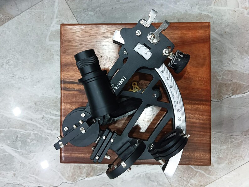 Black Aluminum Nautical Sextant With Telescope – Marine Navigation ...