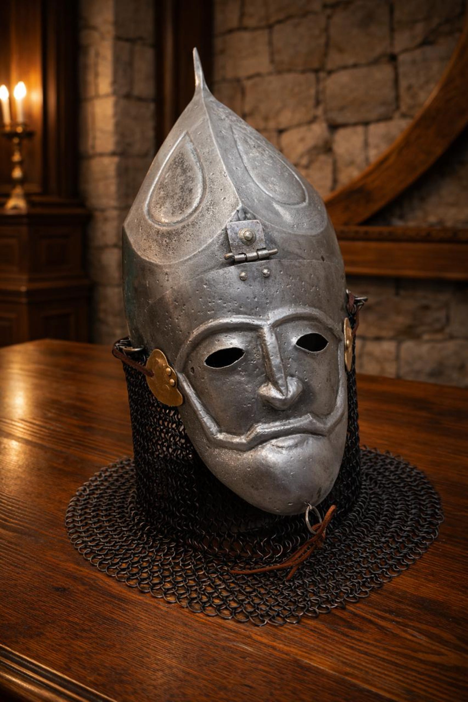 Historical Medieval Knight Helmet | Handcrafted Steel Face Mask With ...