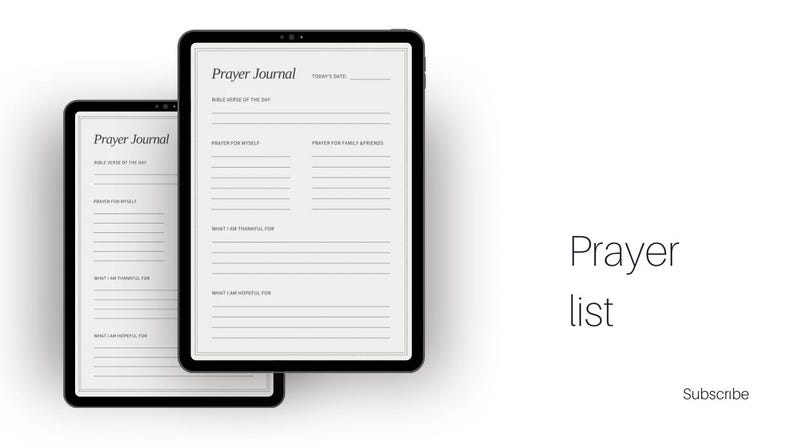 Printable Prayer List Template | Daily Christian Journal (A4 & Letter ...