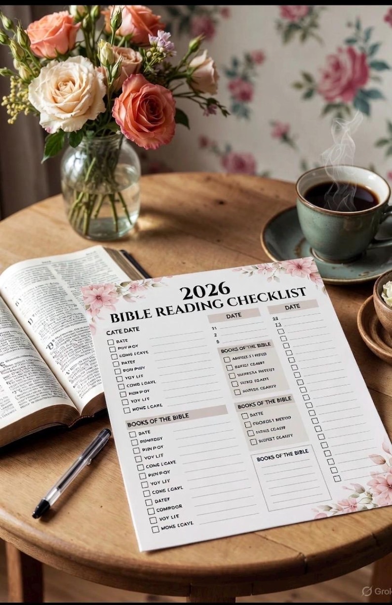 2026 Bible Reading Checklist Printable | Read the Bible in One Year ...