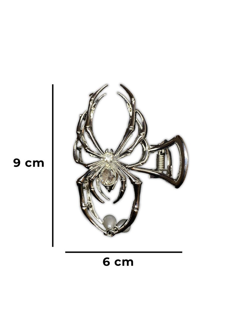 Silver Spider Hair Claw | Gothic Pearl Clip, Alternative Fashion - Etsy