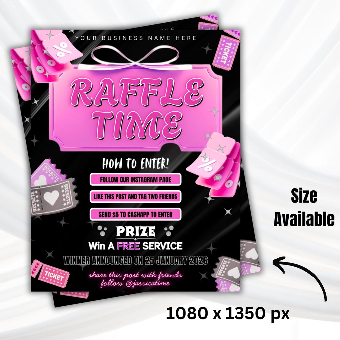 Editable Raffle Flyer Template for Giveaways & Contests | DIY Beauty ...