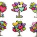 37 Valentine Heart Tree Clipart Bundle / Whimsical Love Trees PNG ...