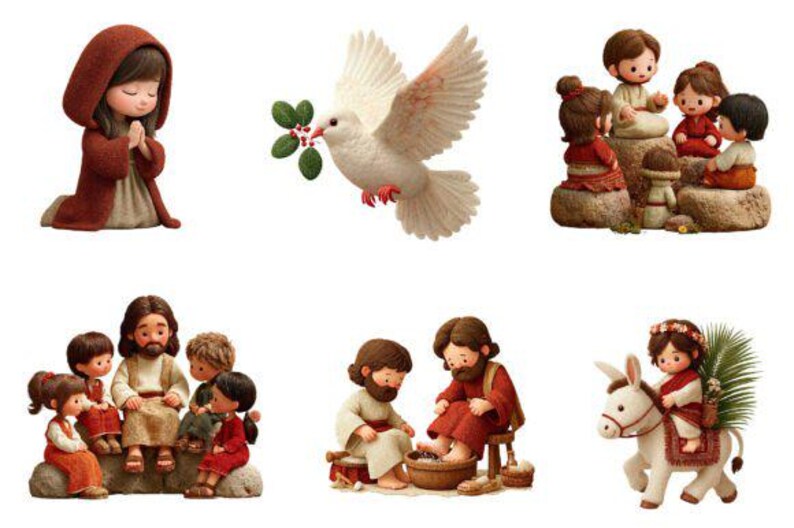 22 Christian Easter Jesus Clipart PNG / Resurrection Art / Faith Easter ...
