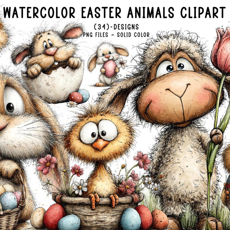 Ostern tiere clipart - Etsy.de