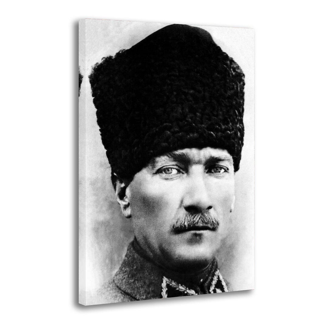 Mustafa Kemal Ataturk Wall Art Picture Painting Poster Canvas Print ...