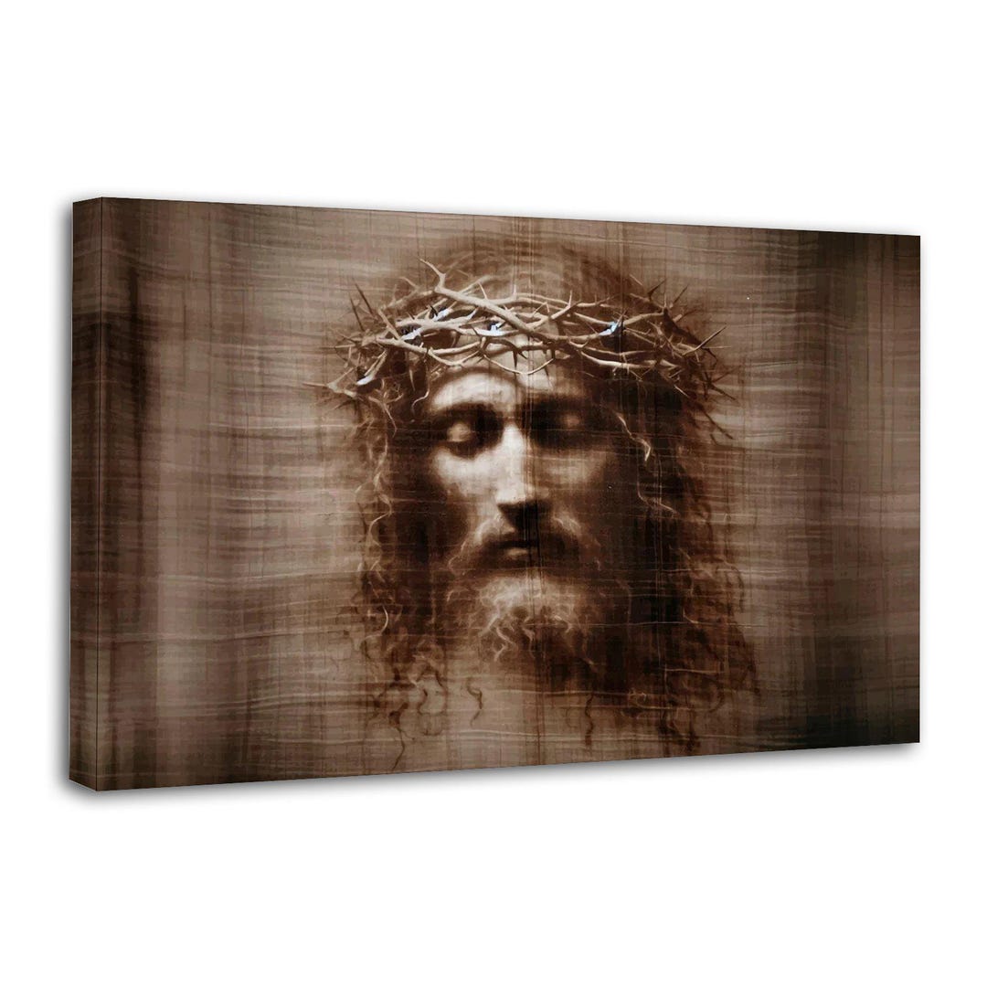 The Holy Shroud of Jesus Sacred Face of Christ Wall Art Picture ...
