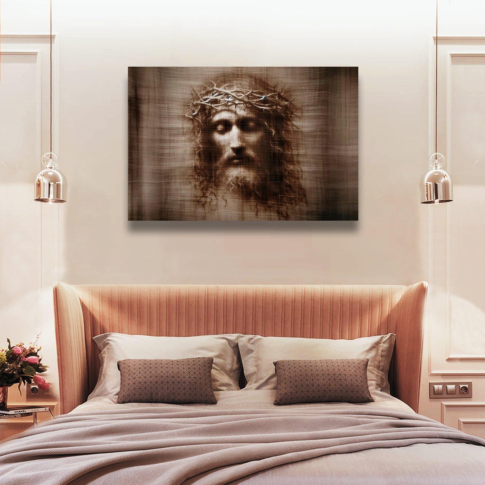 The Holy Shroud of Jesus Sacred Face of Christ Wall Art Picture ...
