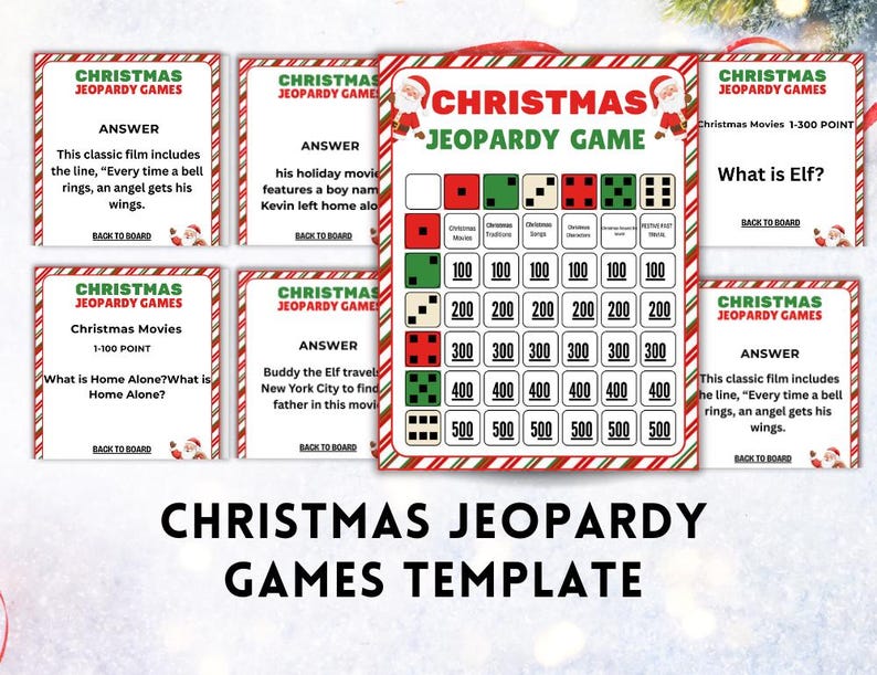 Christmas Jeopardy Game Template – Fun Holiday Quiz | Canva Editable ...