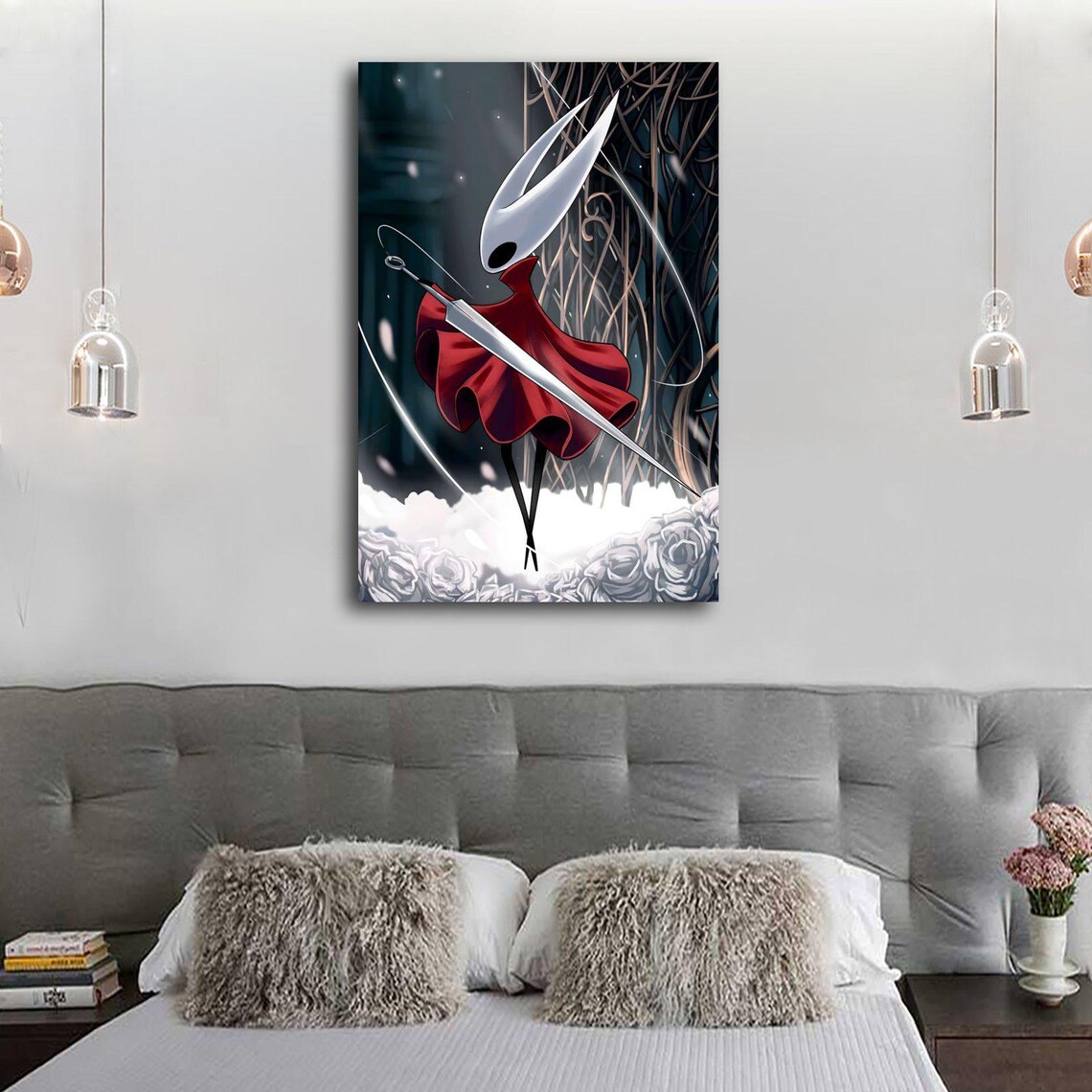 Hollow Knight Hornet Warrior, Red Cloak Canvas Art Print - Etsy