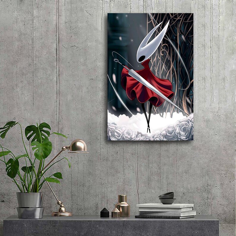 Hollow Knight Hornet Warrior, Red Cloak Canvas Art Print - Etsy