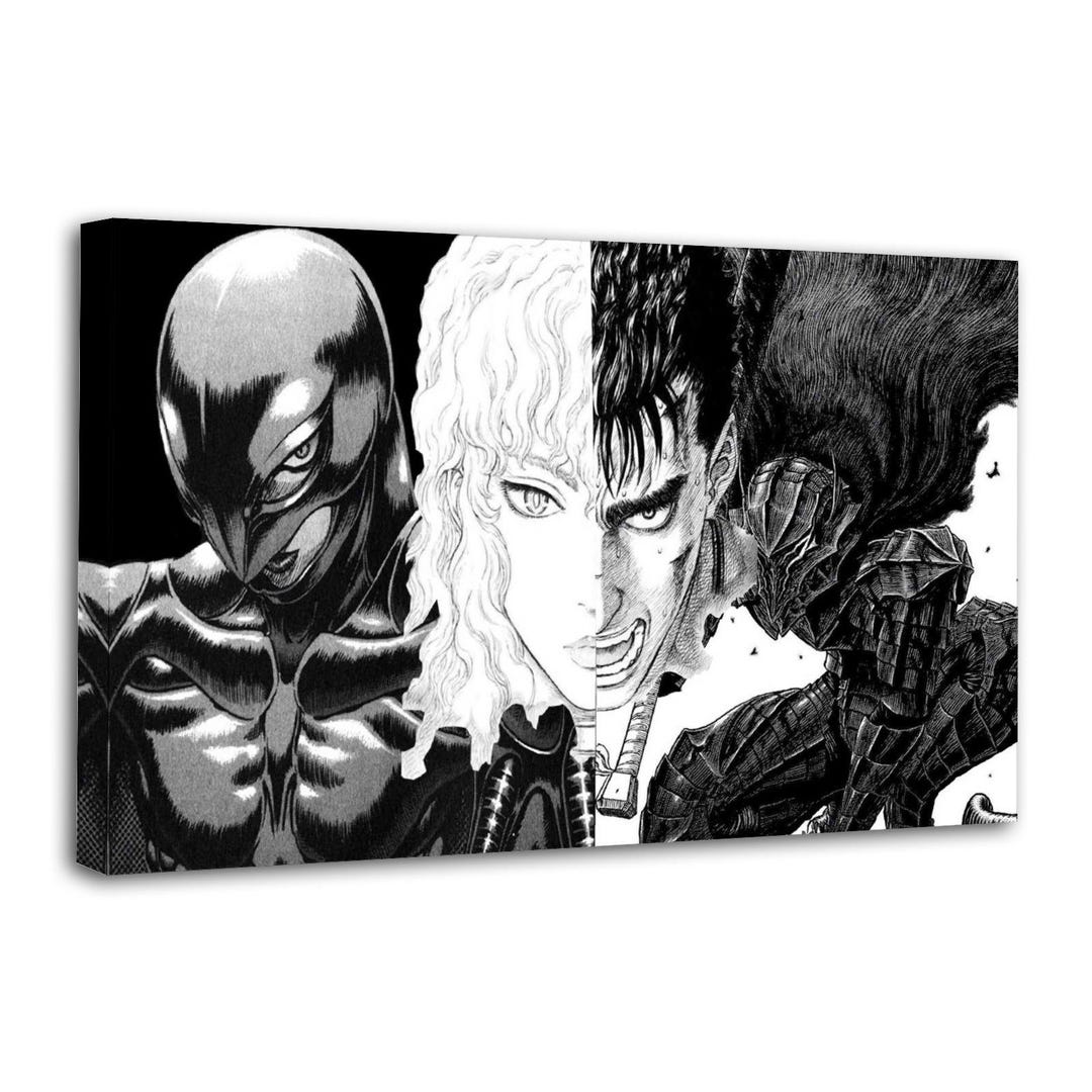 Berserk Poster Guts & Griffith Manga Panel Visual Anime Canvas Print ...