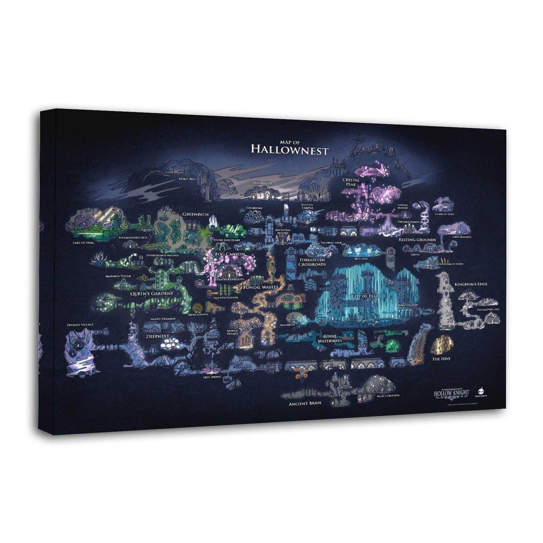 Hollow Knight Map of Hallownest Canvas Poster, Modern Bedroom Decor - Etsy