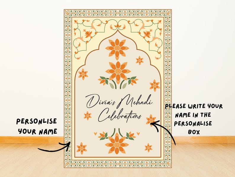 Indian Wedding Backdrop | Mehndi Stage Decor (digital Download) - Etsy