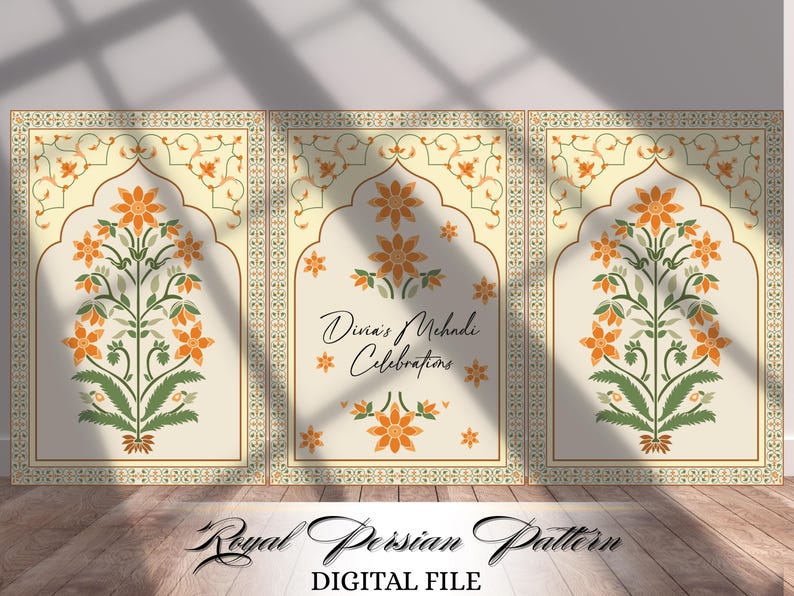 Indian Wedding Backdrop | Mehndi Stage Decor (digital Download) - Etsy