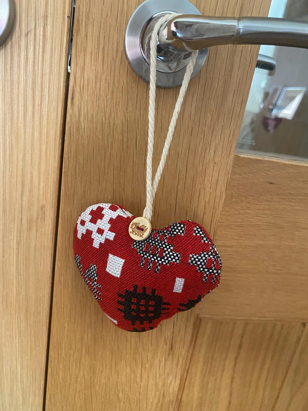 Small Welsh Wool Hanging Heart - Etsy UK