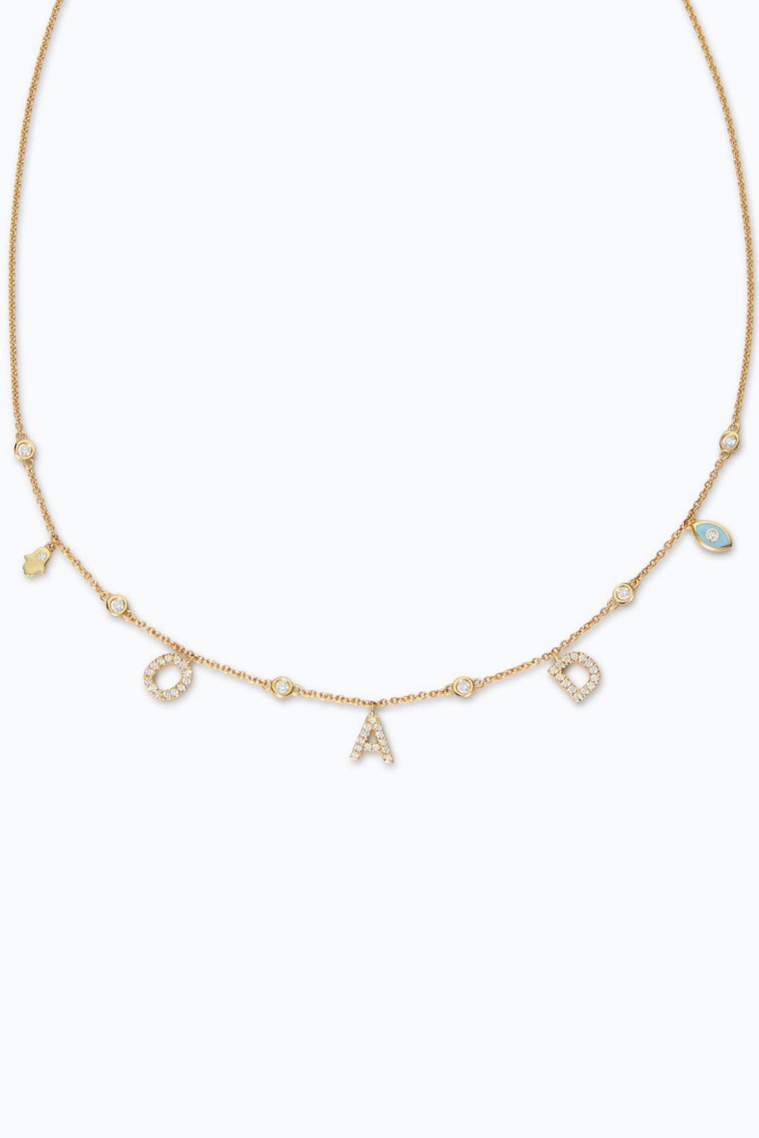 Lucky Diamond Letters Necklace - Etsy
