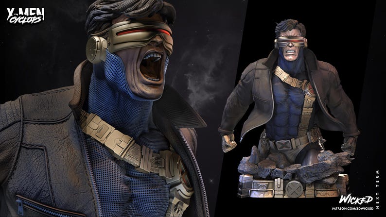 Cyclops Bust 1/6 Scale 3D Printed Unpainted - Etsy