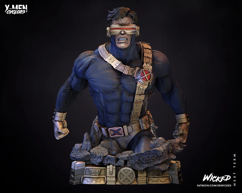 Cyclops Bust 1/6 Scale 3D Printed Unpainted - Etsy