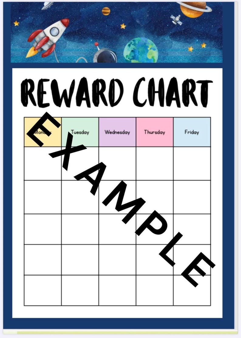 Kids Themed Reward Charts, Printable Chore Chart (PDF) - Etsy UK