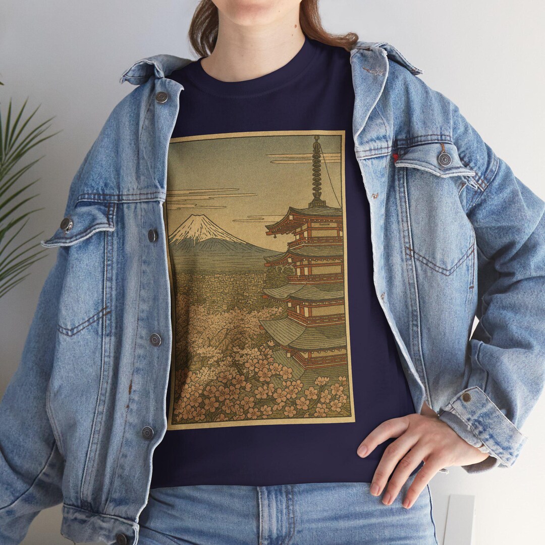 Ukiyo-e the Scenes of Spring in Japan Print T-shirt Traditional Art Tee ...