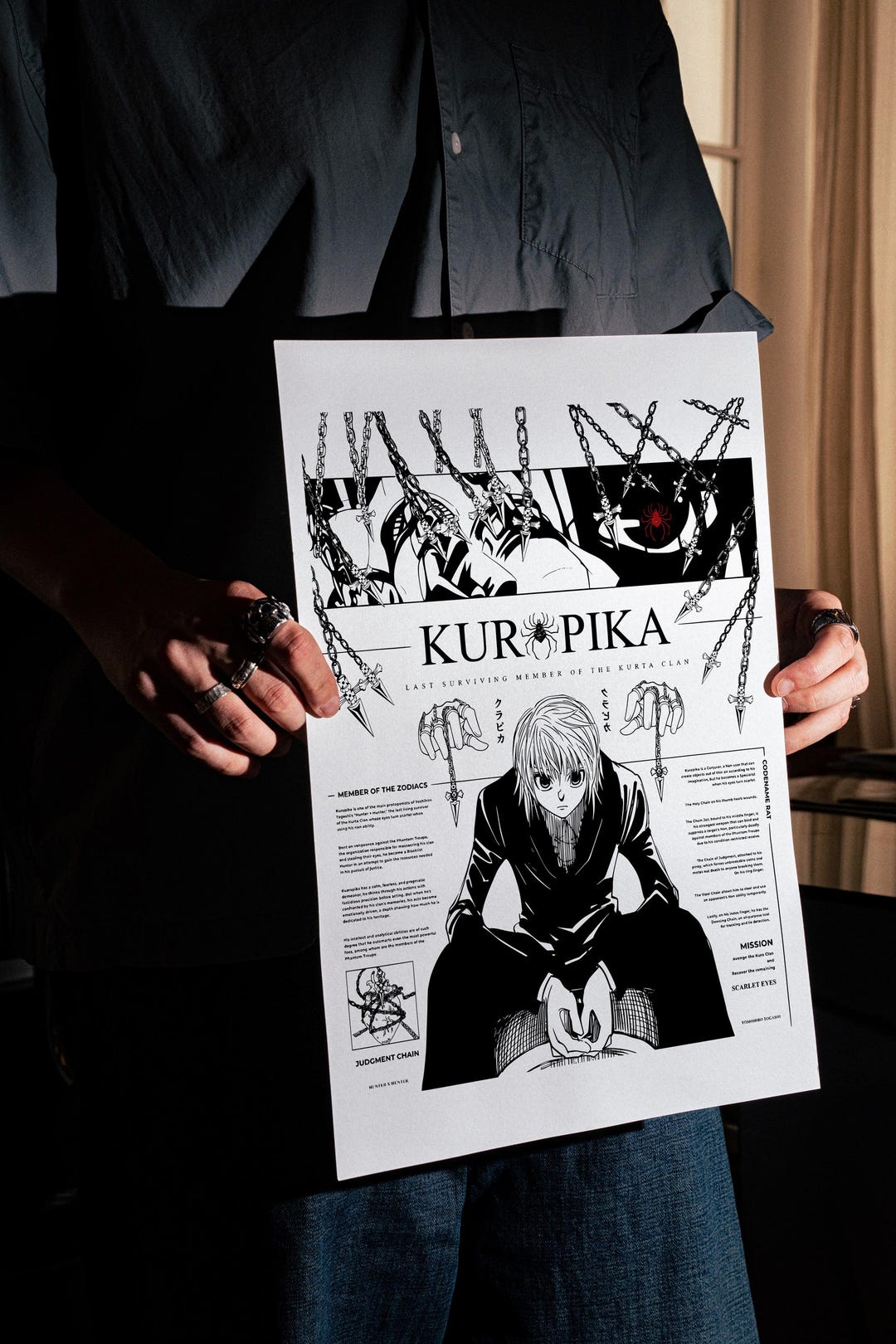 Poster Print Fanart Kurapika - Hunter X Hunter, Chain User Anime Wall ...