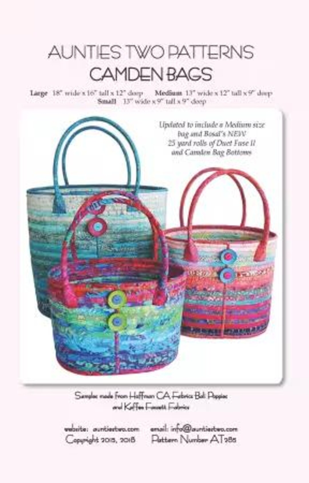 Camden Bags Quilted Pattern From Aunties Two - Etsy