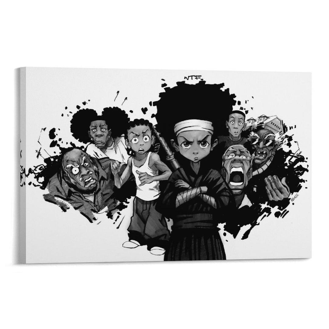 The Boondocks Black Cartoon Wall Art Poster Scroll Picture Print Living ...