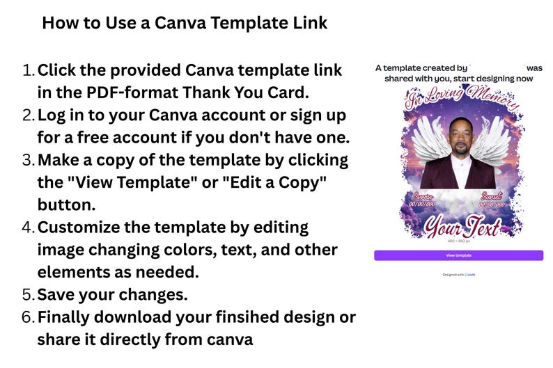 Pink Funeral Program Editable Template, Tri-fold(17x11) Funeral Program ...