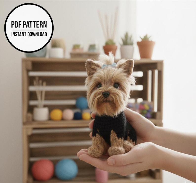 Yorkshire Terrier Amigurumi Crochet Pattern PDF | Realistic Dog Plush ...