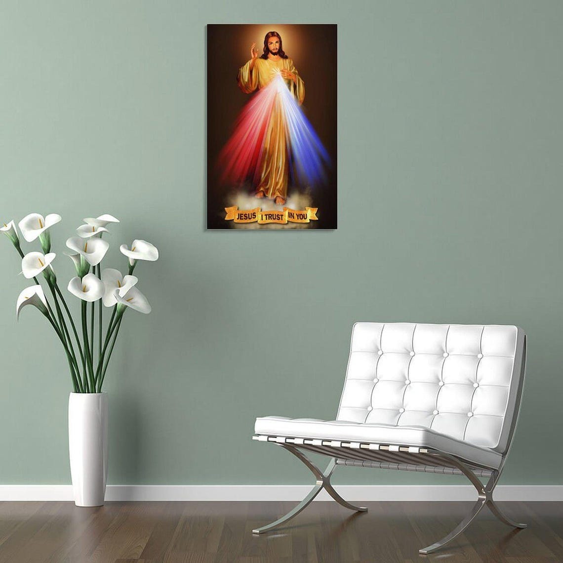 Merciful Jesus Prayer for Divine Mercy Wall Art Painting Canvas Gift ...