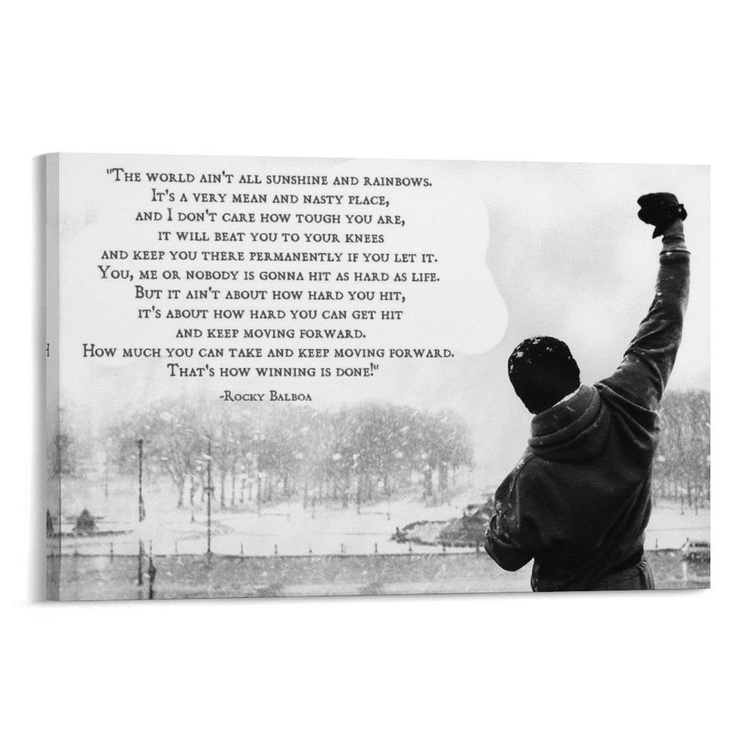 Rocky - Balboa Motivational Canvas Print: Movie Quote Wall Art - Etsy