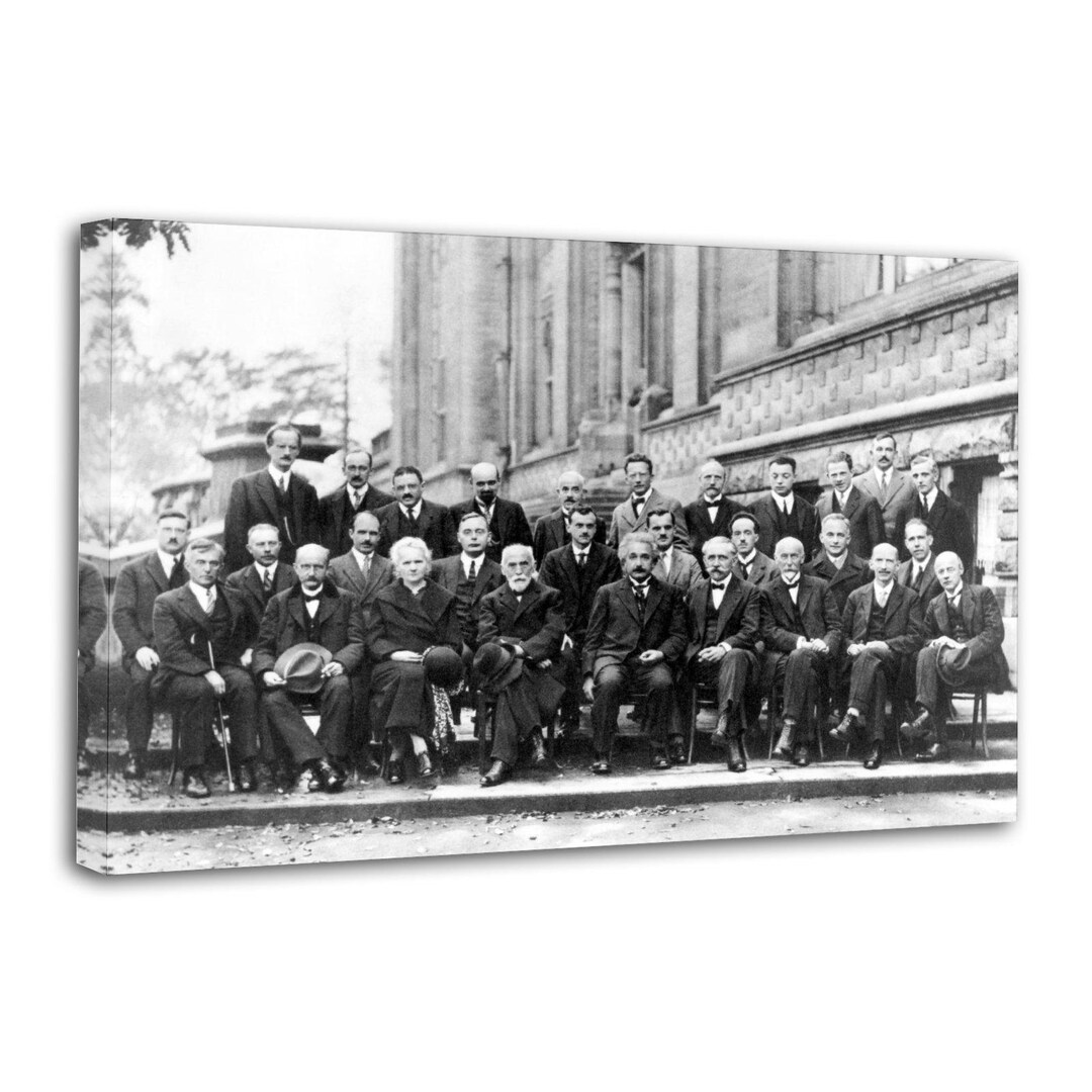 1927 Solvay Conference on Quantum Wall Art Painting Canvas Gift Living ...