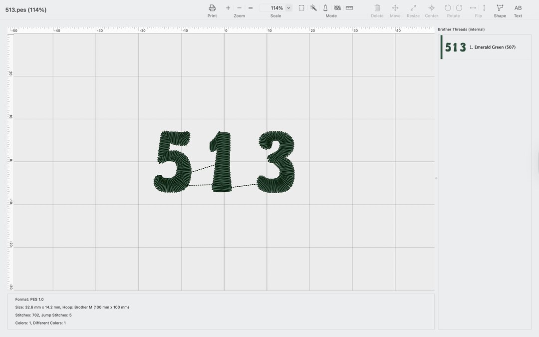 513 Cincy PES Embroidery File - Etsy