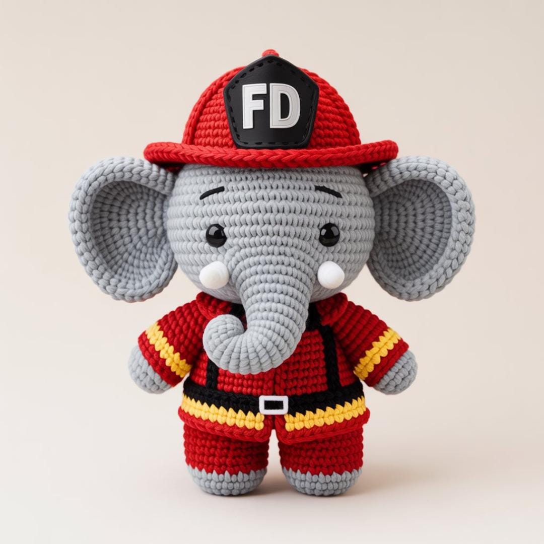 FIREFIGHTER SET CROCHET Pdf - Etsy
