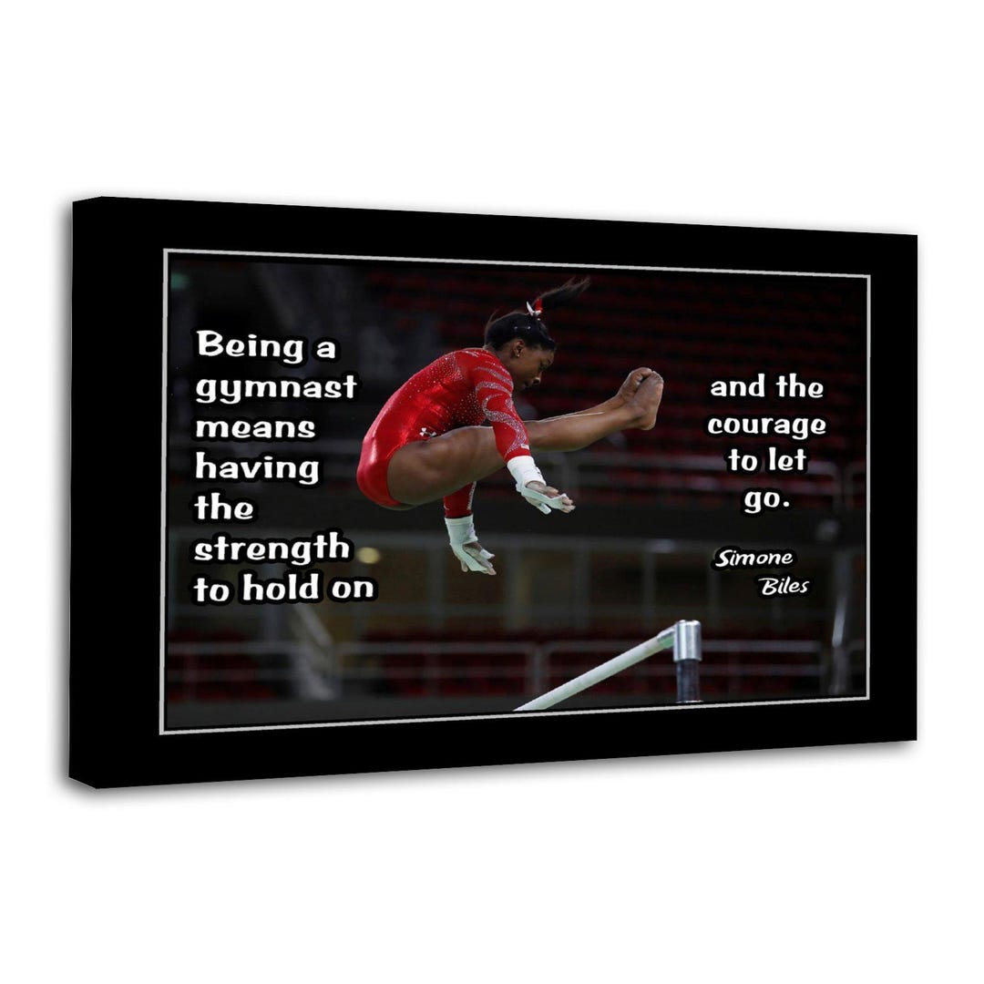 Inspirational Motivational Simone Biles Strength & Courage Poster Wall ...