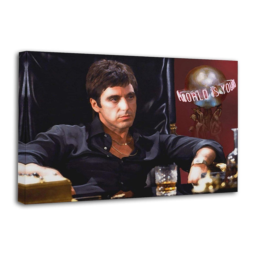 Al Pacino Scarface the World is Yours - Poster Poster Wall Art Painting ...